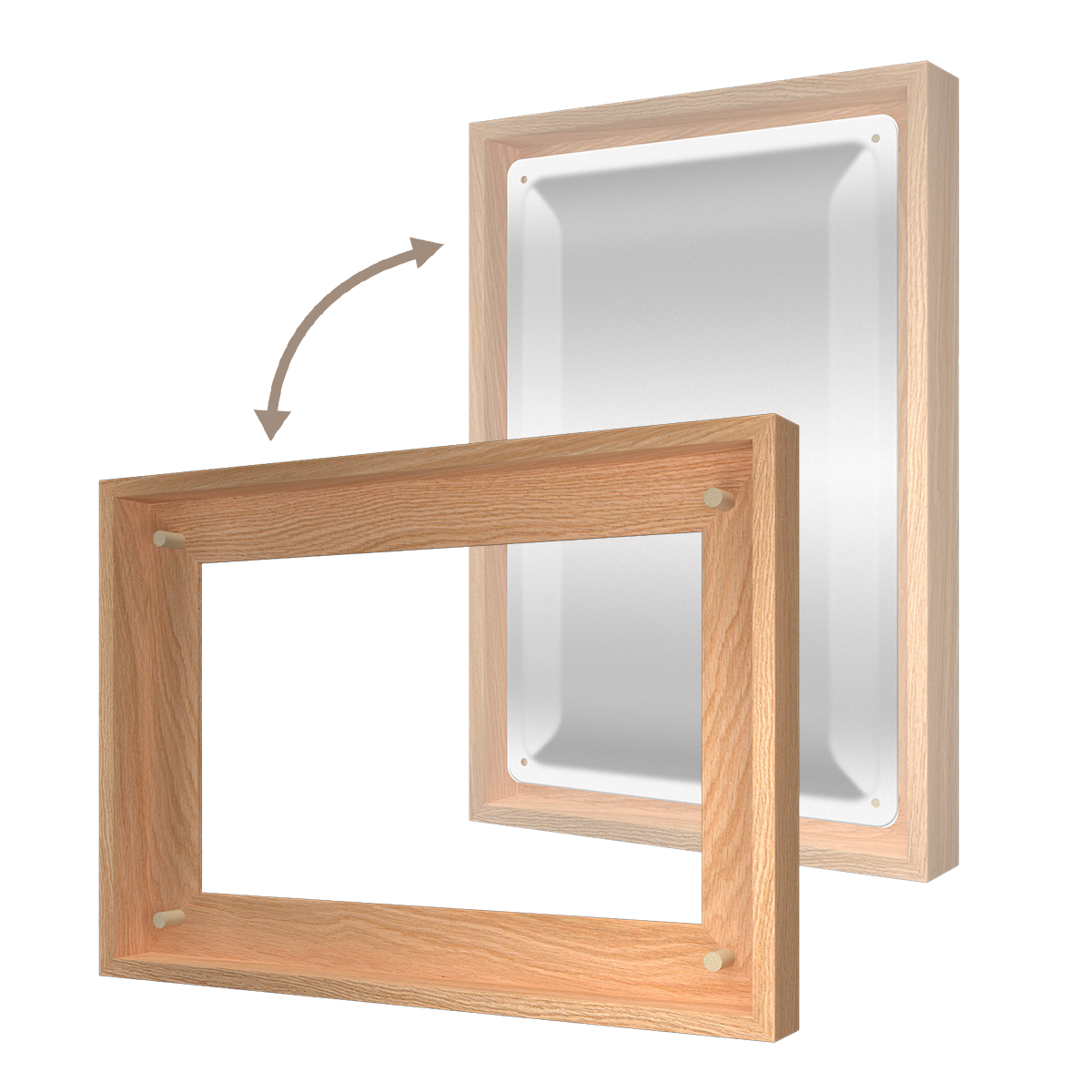 Magnetic Wooden Frame for 20x30 Metal Signs (Natural Oak) - N-Frame ...